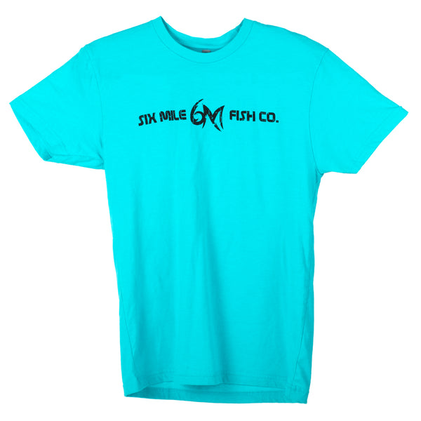 6MFC Logo Tee - Tahiti Blue – Six Mile Fishing Co.